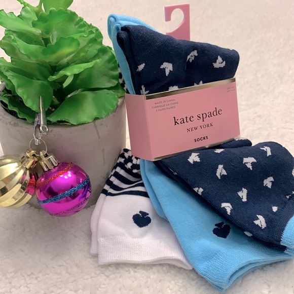 kate spade | Accessories | 3 Pairs Kate Spade Ny Crew Socks | Poshmark